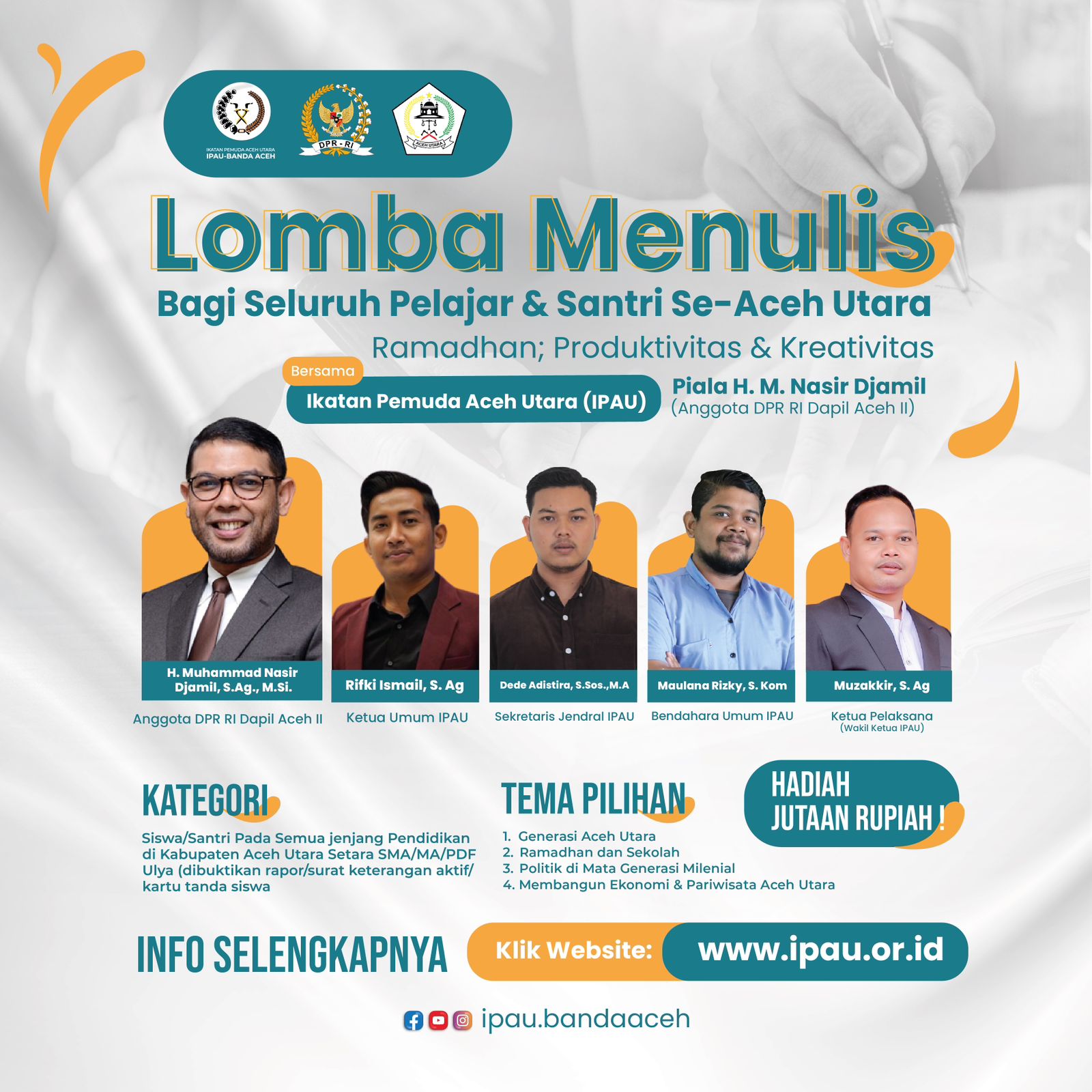 IPAU Gelar Lomba Menulis untuk Siswa Santri se Aceh Utara Berhadiah ...