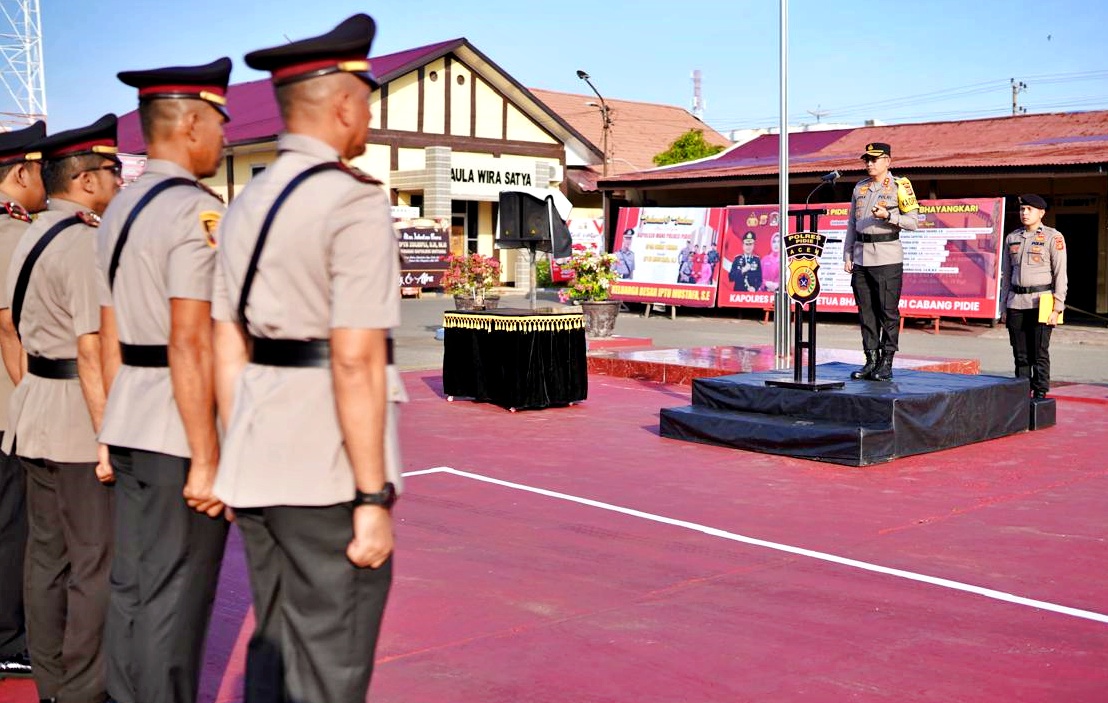 Kabagops dan Kapolsek di Polres Pidie Dimutasi